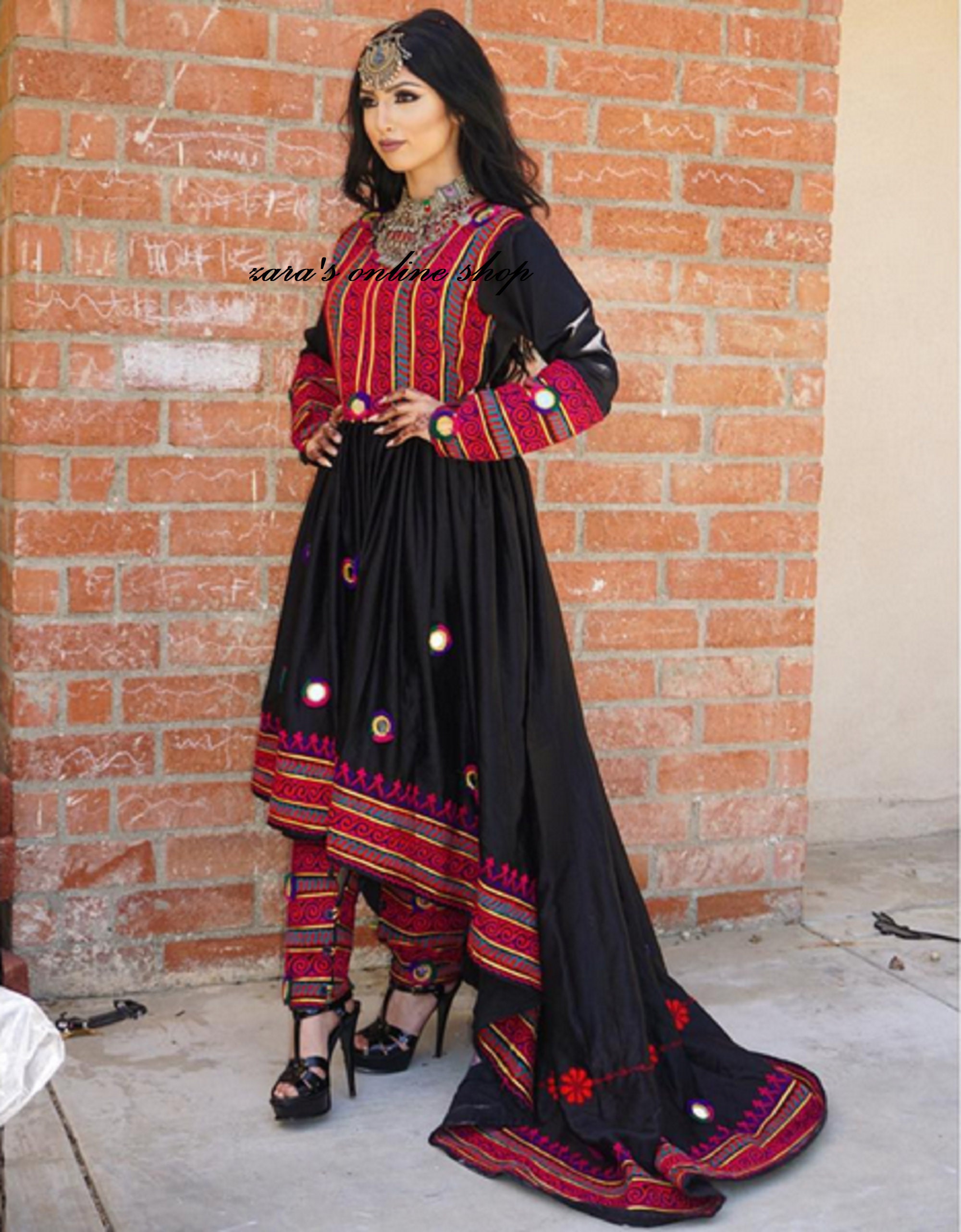 Afghan Kuchi Modern Style Dress With Tail Style - Etsy
