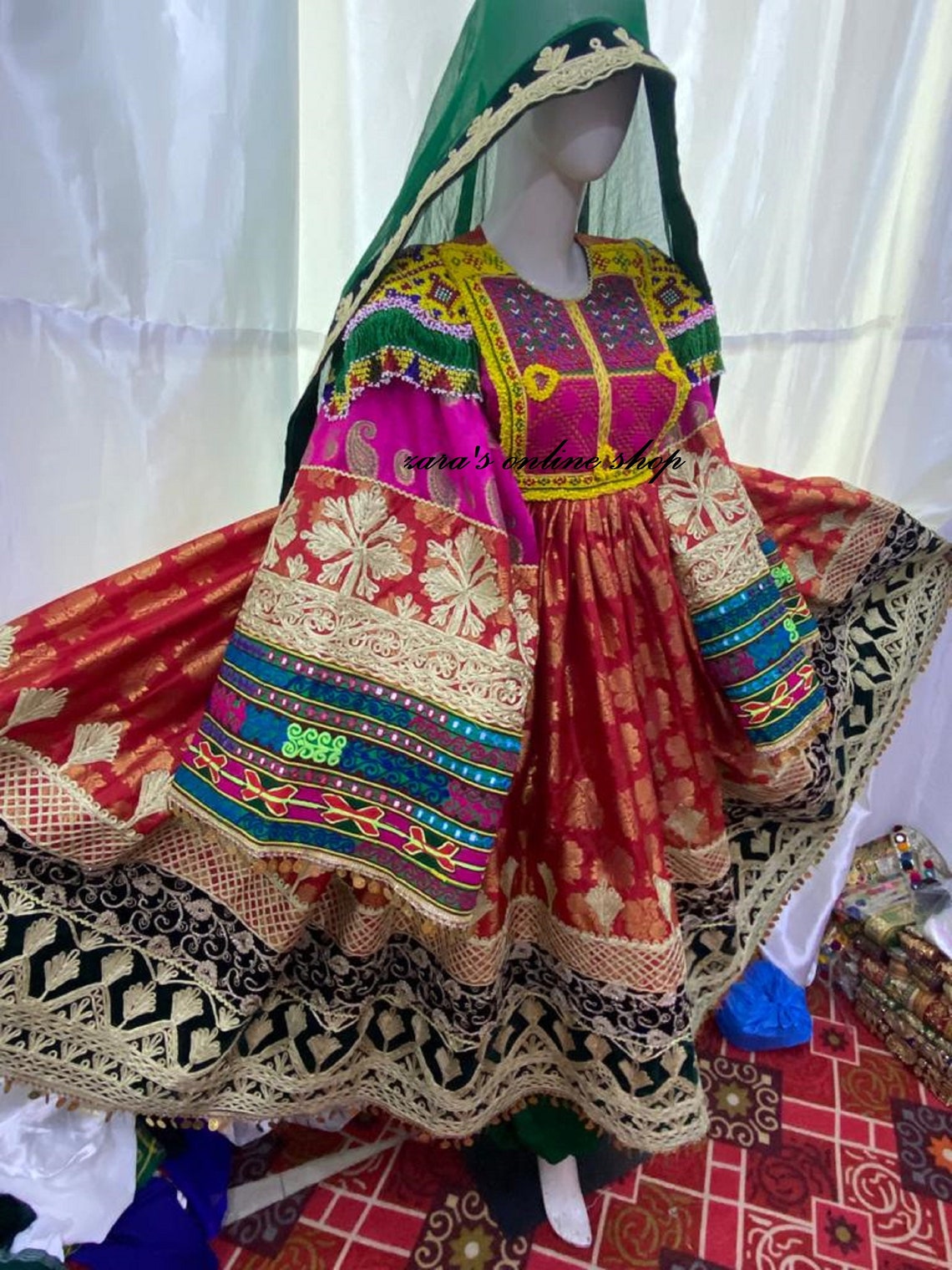 Afghan Kuchi Traditional Handmade Dress With Embroidery - Etsy
