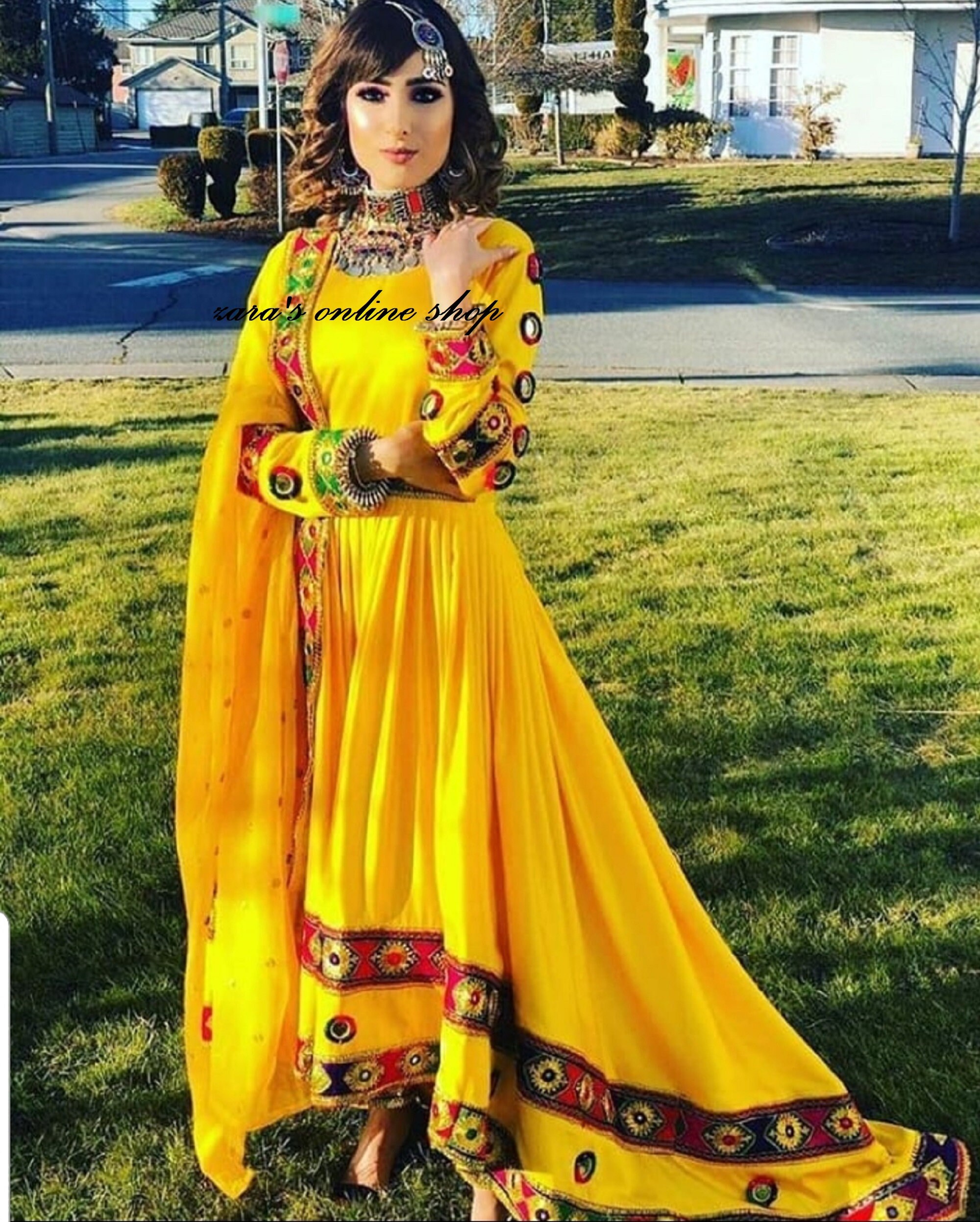 Afghan Kuchi Modern Style Dress With Tail Style - Etsy