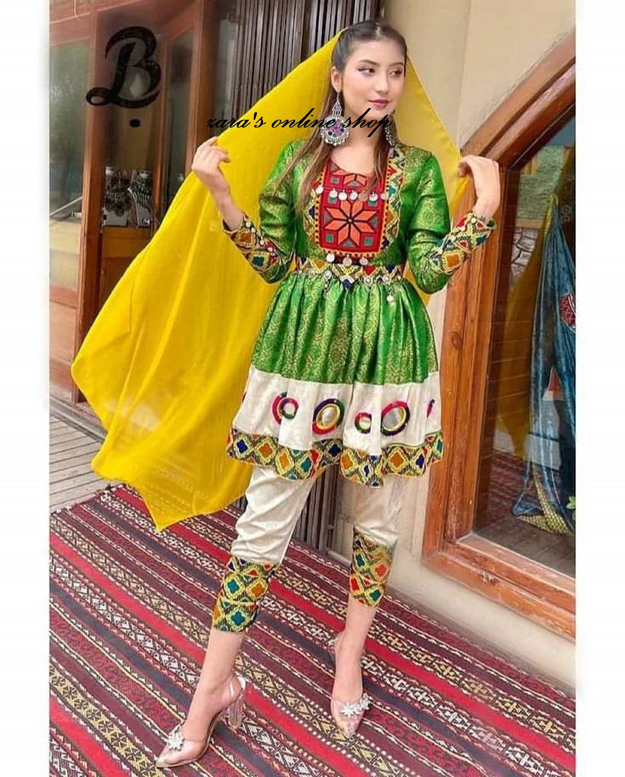 Afghan Traditional Modern Dress With Embroidery - Etsy