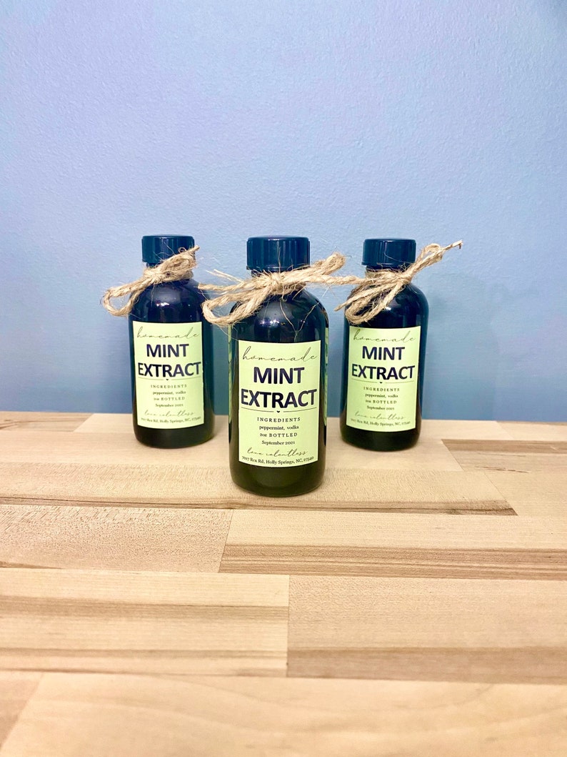 100% Pure Mint Extract, Homemade Mint Extract, Mint Extract, Pure Mint ...