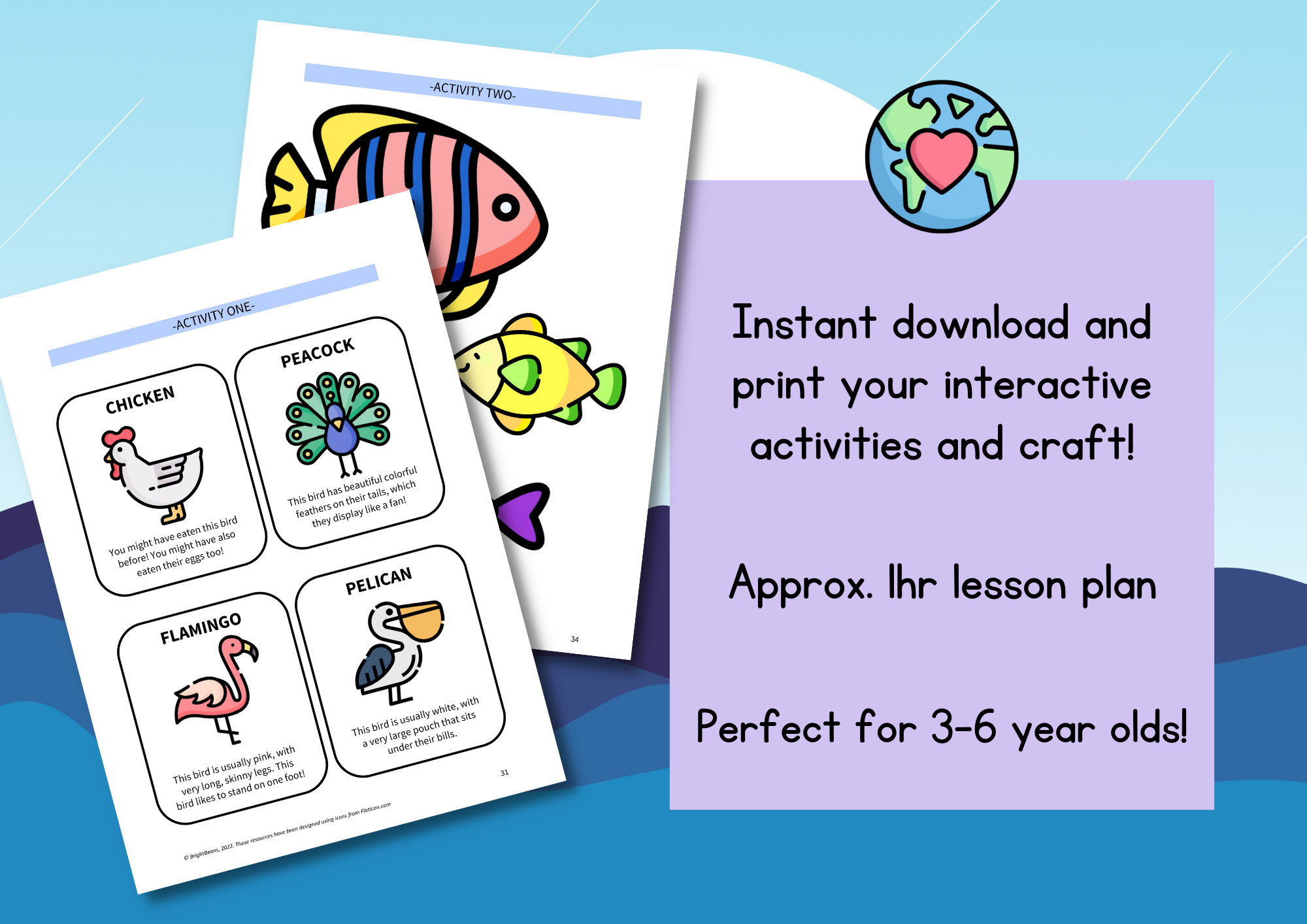 Creation: DAY 5 Birds and Sea Creatures - Etsy