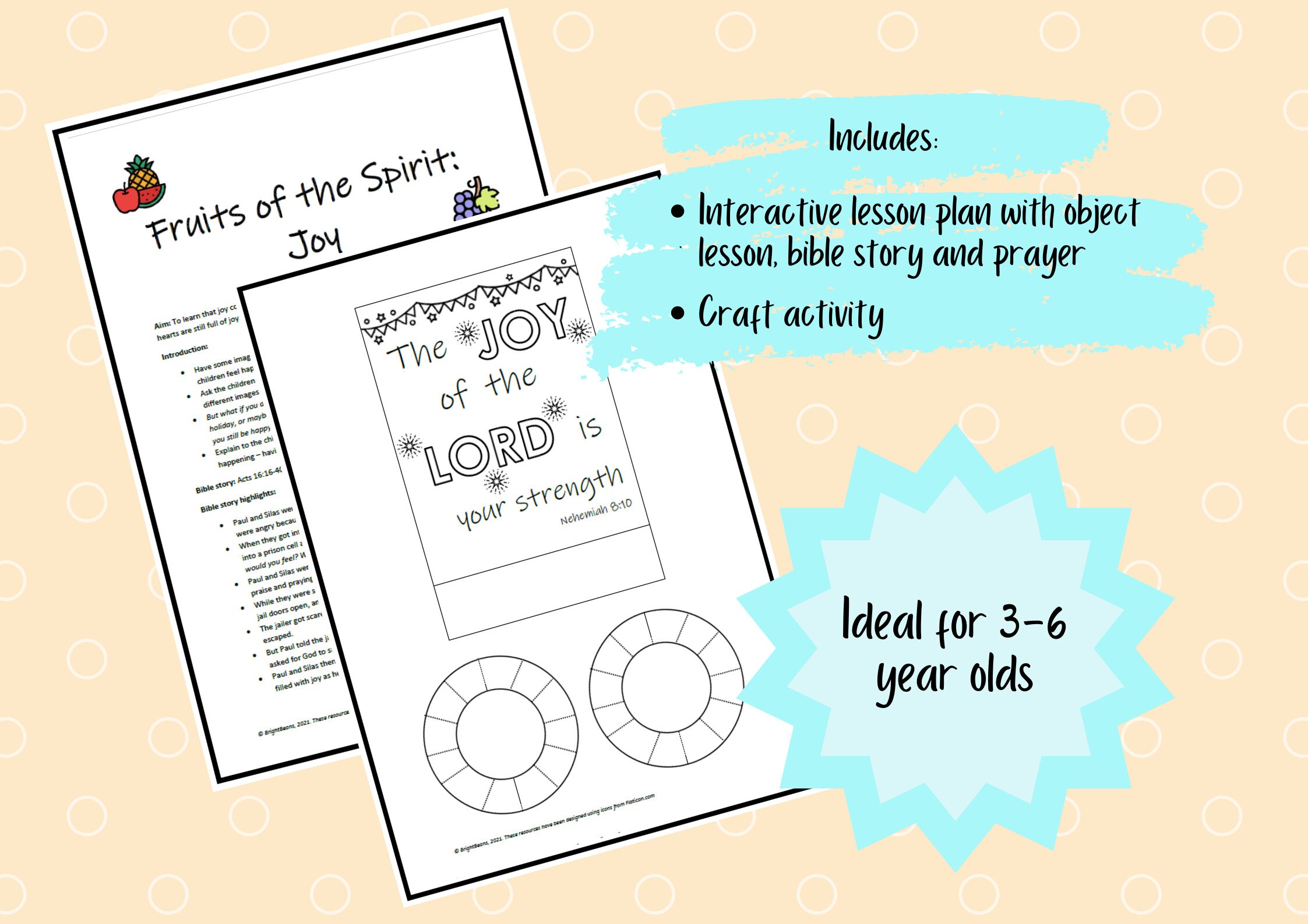 Joy Fruit Of The Spirit Activity Book Lesson Plan Fruit Of The Spirit