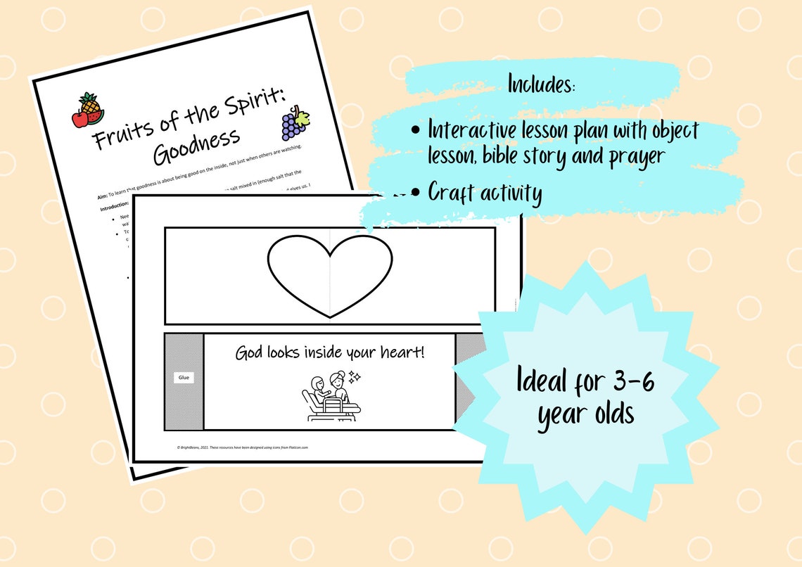Fruits of the Spirit: GOODNESS Lesson Plan and Craft - Etsy