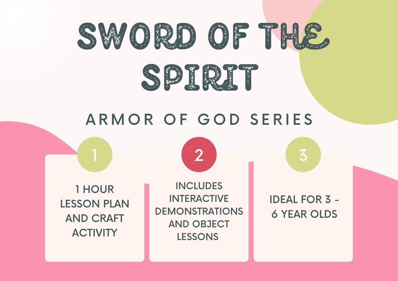 Armor of God: SWORD of THE SPIRIT Lesson #6 - Etsy