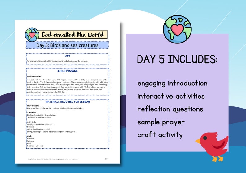 Creation: DAY 5 - Birds and Sea Creatures - Etsy