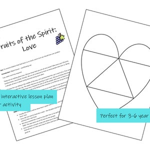 Fruits of the Spirit: LOVE Lesson Plan and Craft - Etsy