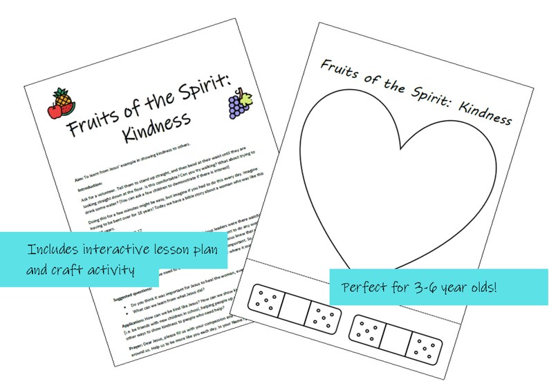 Fruits of the Spirit: KINDNESS Lesson Plan and Craft - Etsy