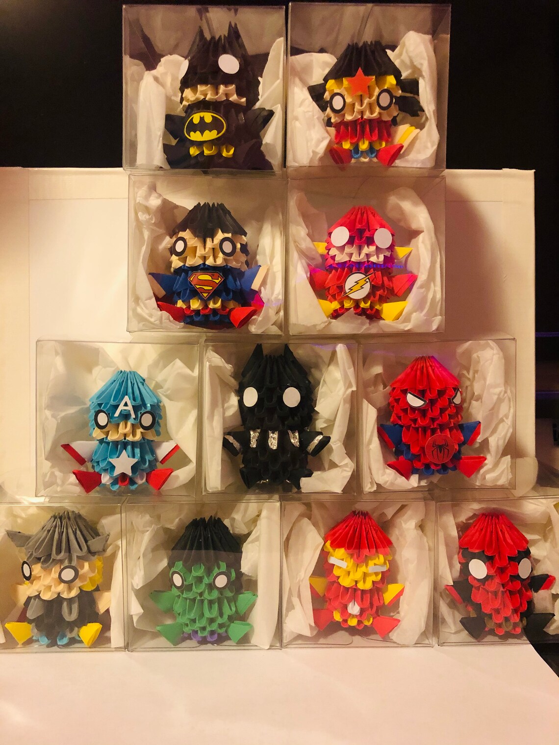 3D Origami Marvel Superheroes Mini Decorative Modules - Etsy