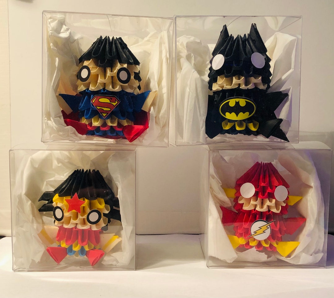 3D Origami DC Superheroes Mini Decorative Modules - Etsy
