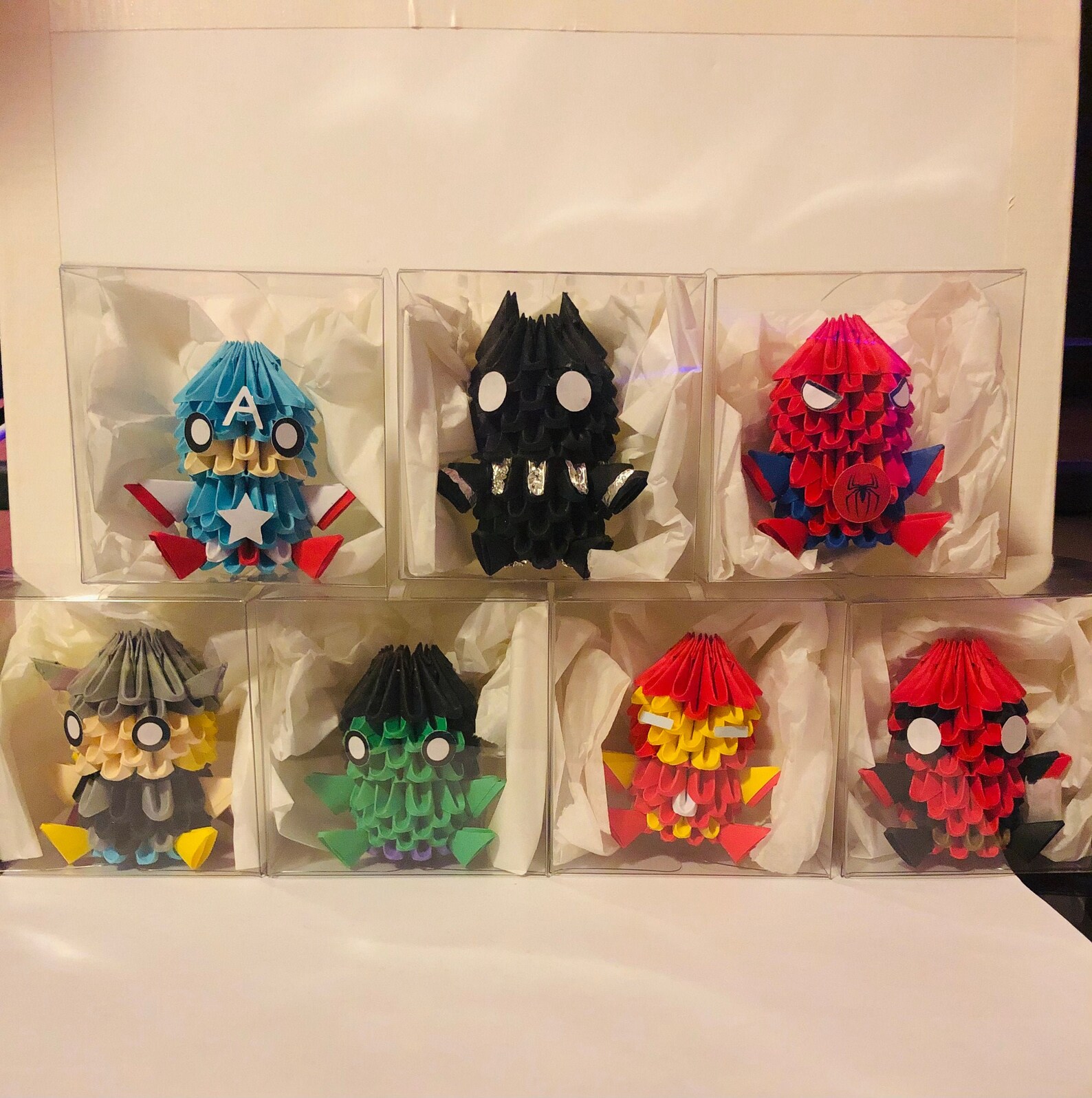 3D Origami Marvel Superheroes Mini Decorative Modules - Etsy