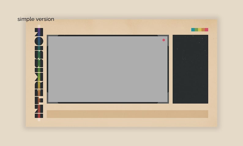 Static 70s Retro Twitch Pack | Livestream Overlays, Scenes, Panels ...