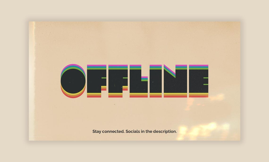 Static 70s Retro Twitch Pack | Livestream Overlays, Scenes, Panels ...