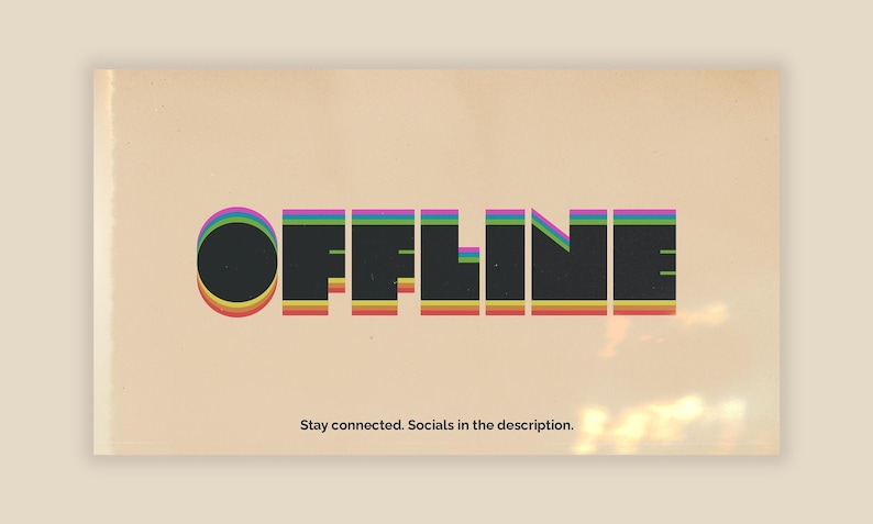 Static 70s Retro Twitch Pack | Livestream Overlays, Scenes, Panels ...