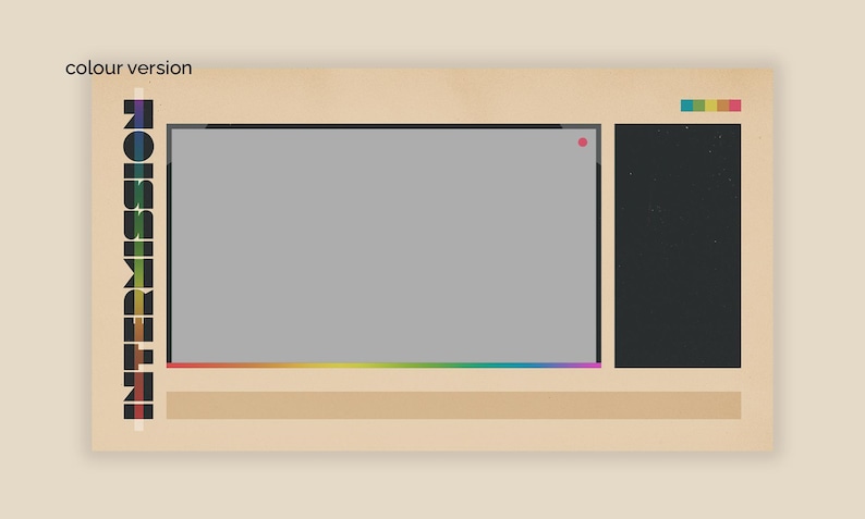 Static 70s Retro Twitch Pack | Livestream Overlays, Scenes, Panels ...