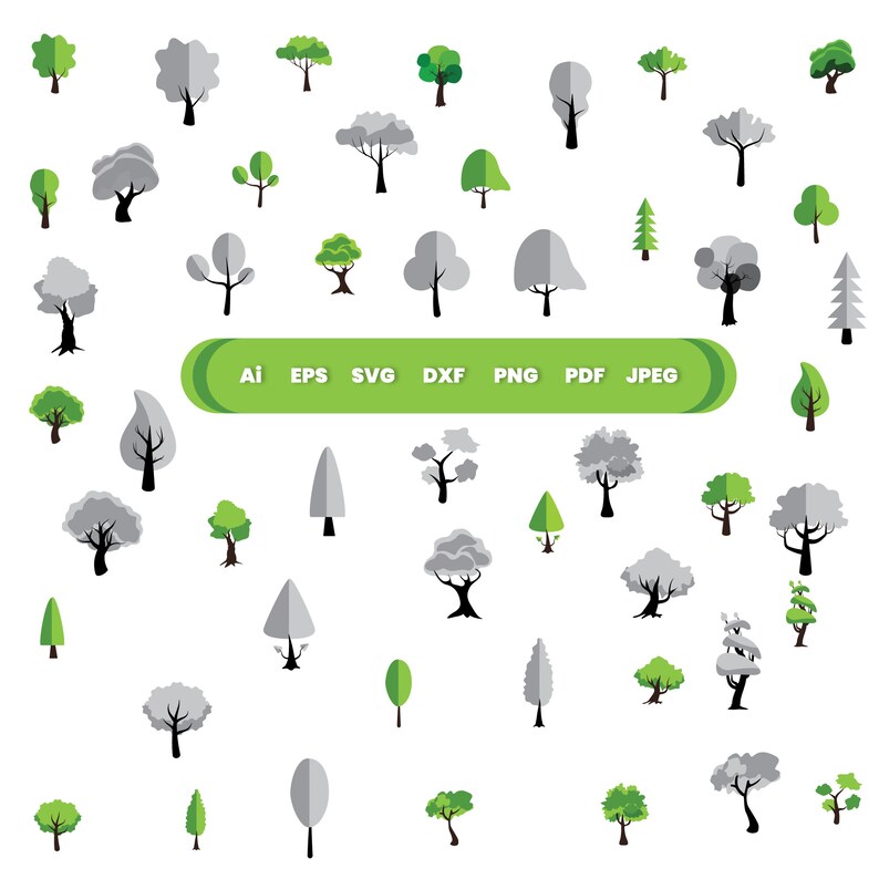 24 Tree Svg, Tree Svg Bundle, Tree Svg, Green Tree Svg, Svg File ...