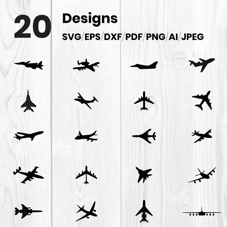 20 Plane Clipart Svg, Airplane Clip Art, Jet Flight Svg, Airplane Png ...