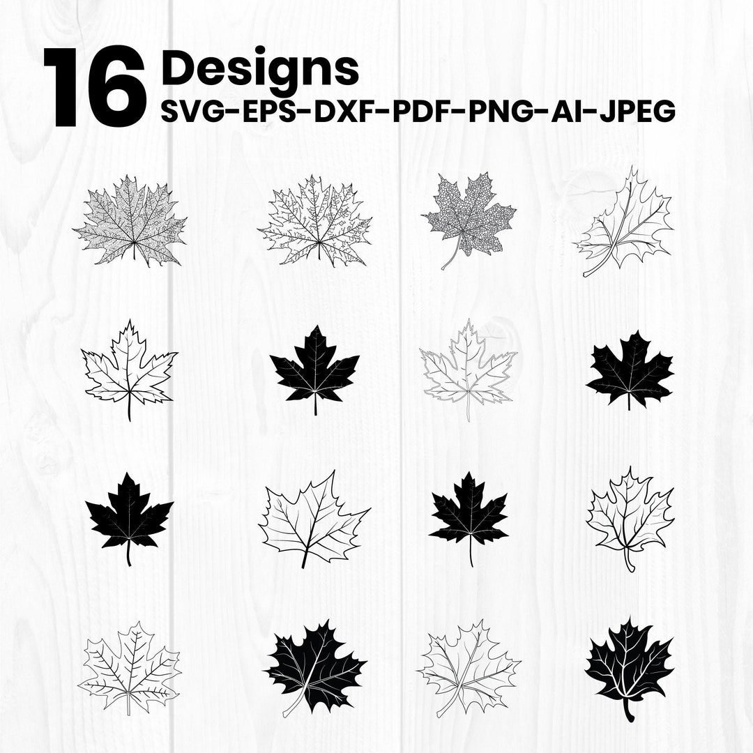 16 Maple Leaf Art, Maple Leaf Design, Maple Leaf Svg, Maple Leaf Dxf ...