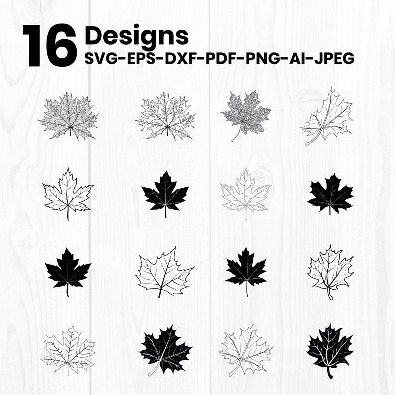 16 Maple Leaf Art, Maple Leaf Design, Maple Leaf Svg, Maple Leaf Dxf ...