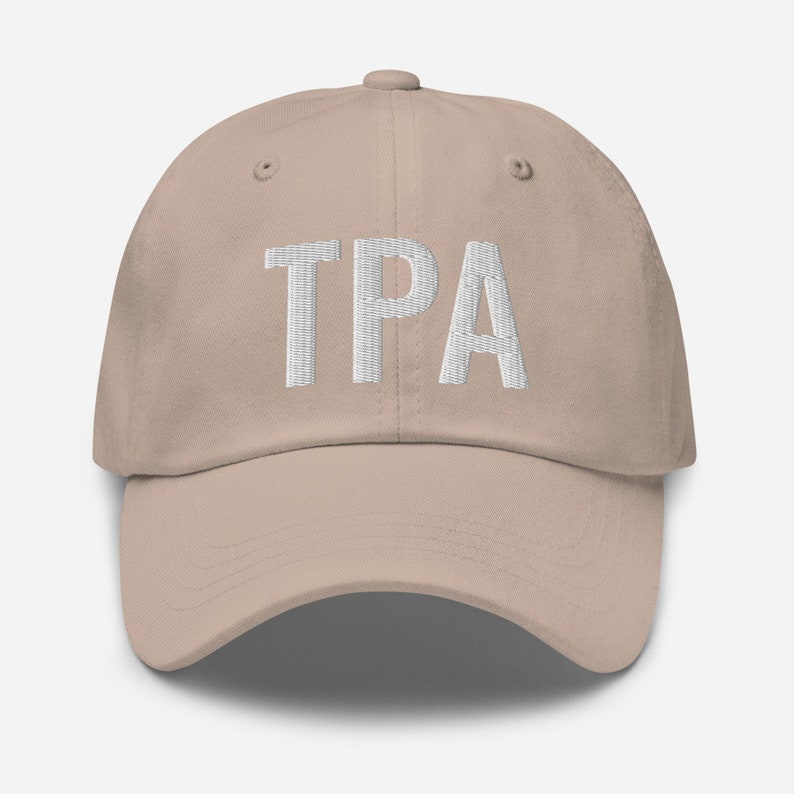 TPA Tampa, FL Dad Cap // Monogrammed // Custom Embroidered Tampa ...