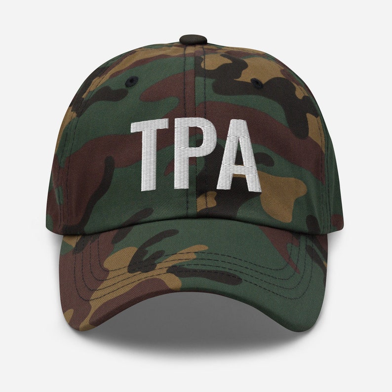 TPA Tampa, FL Dad Cap // Monogrammed // Custom Embroidered Tampa ...