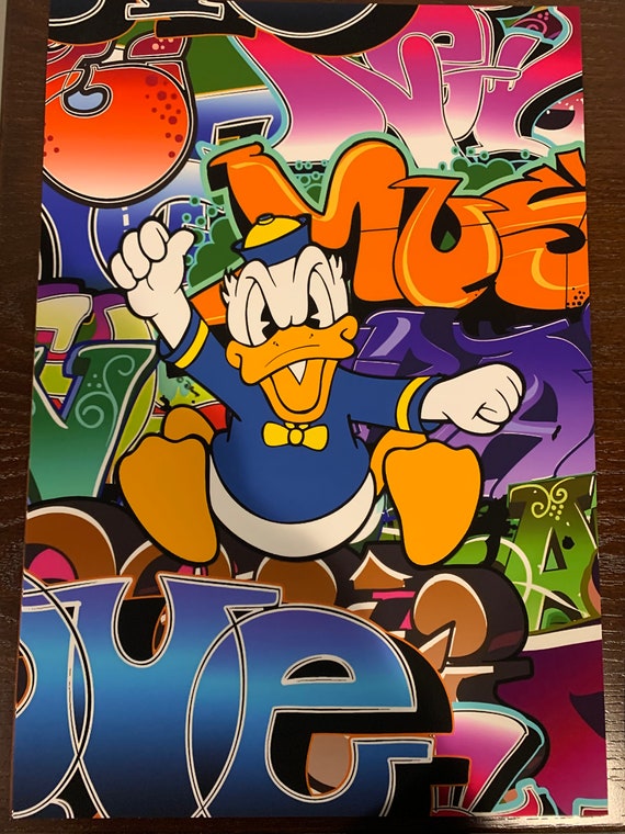 Duck graffiti art Donald / Matte finish print / High quality / | Etsy