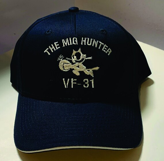 US Navy F-14 Tomcat VF-31 Squadron Mig Hunter Embroidered Cap | Etsy