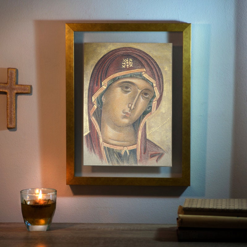 Virgin Mary Icon - Etsy