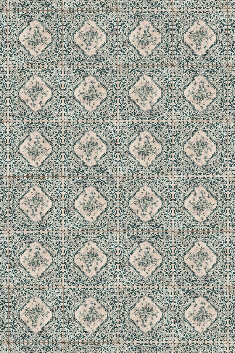 Tile Backdrop Old Tiles Photography Backdrop Green - Etsy