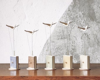 Wooden Automaton Flock of Four Birds Flying Parallel Mechanical Bird ...