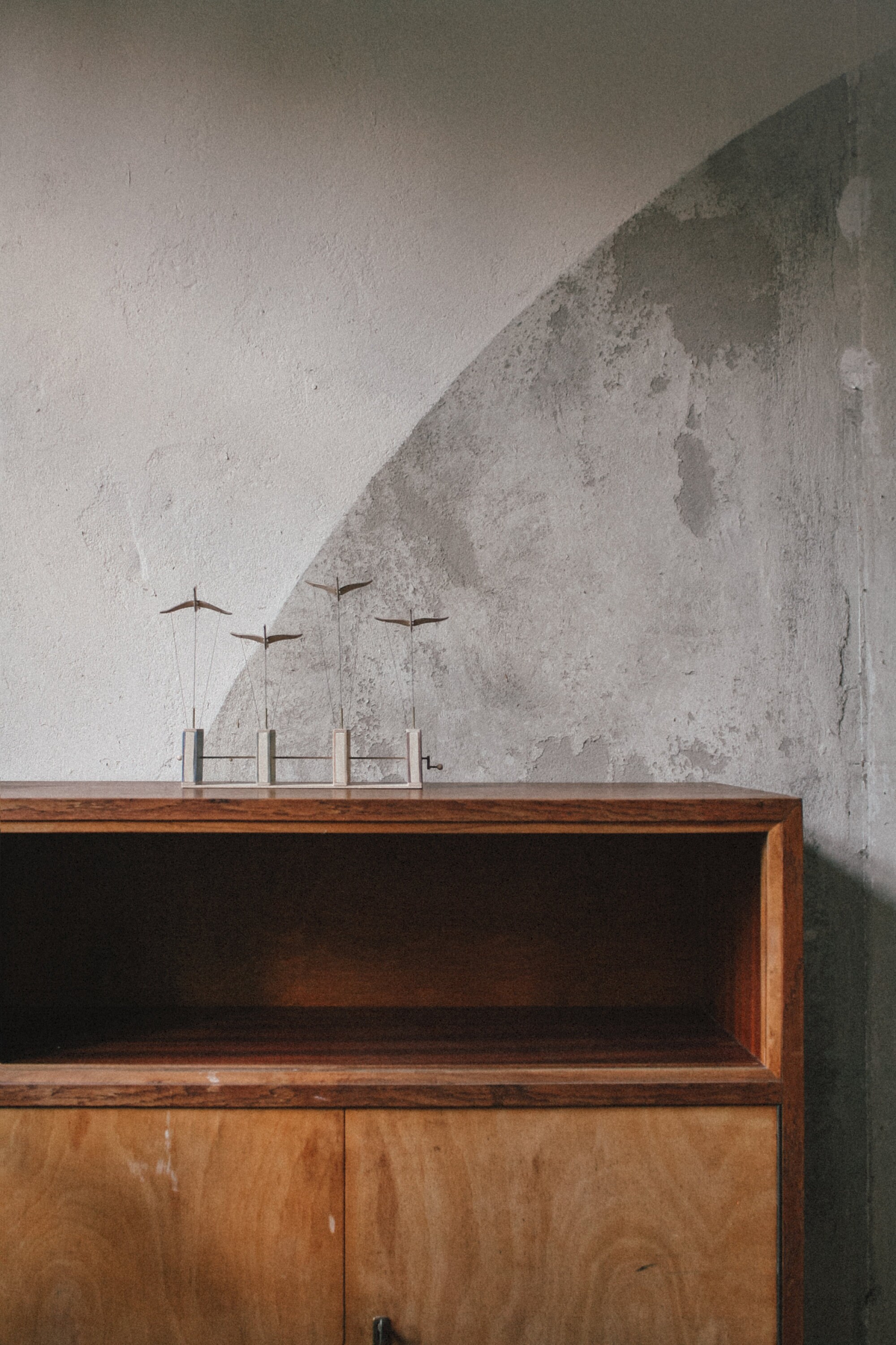 Wooden Automaton Flock of Four Birds Flying Parallel Mechanical Bird ...