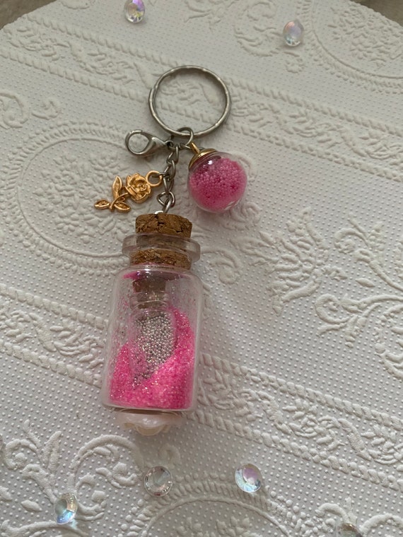 Glitter Bottle Mail Keychain | Etsy