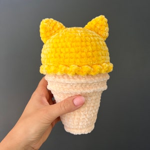 Ice Cream With Cake Cone Furry Frozen Friend Crochet Pattern PDF - Etsy