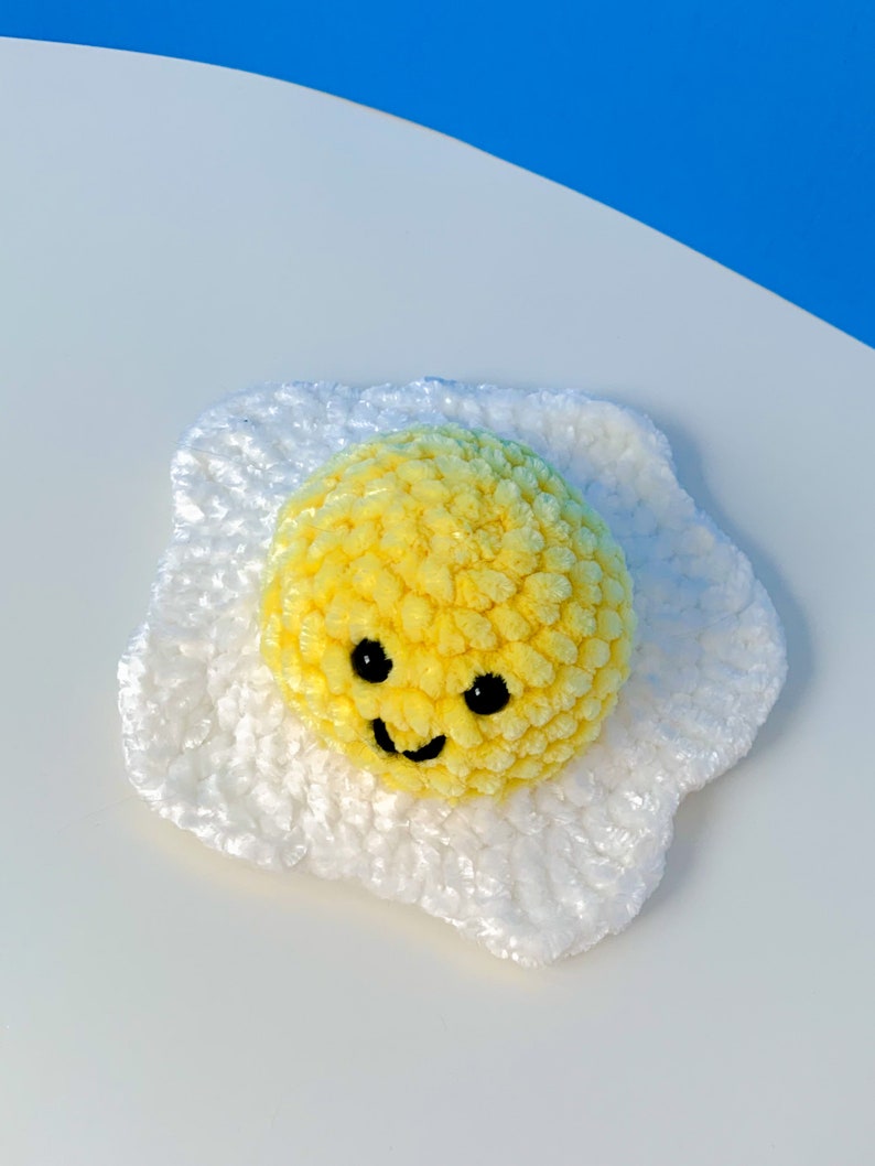 Little Fried Egg Friend Velvet Crochet Pattern PDF - Etsy