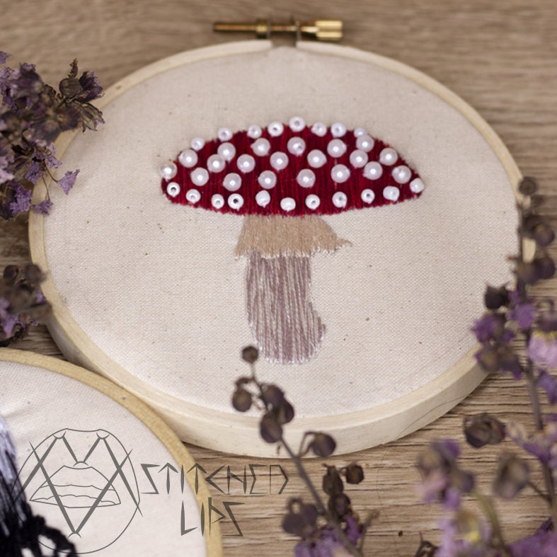 Embroidery Mushrooms - Etsy