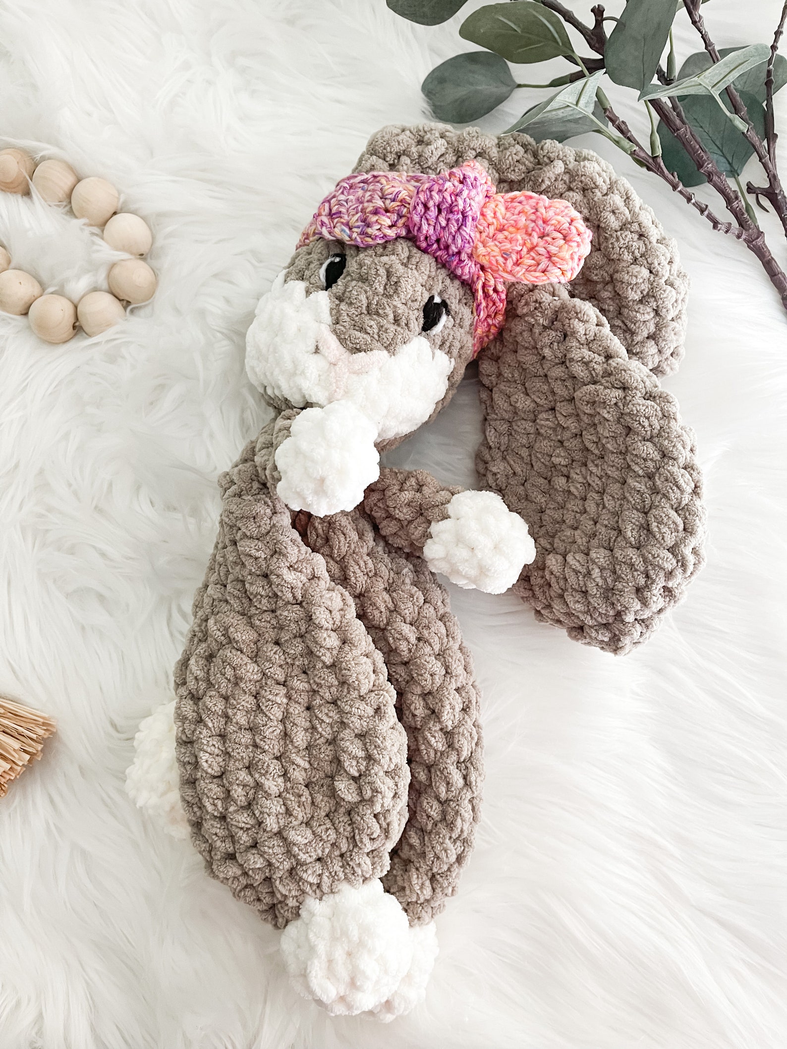 Brown Bunny Baby Lovey, Rabbit Lovey, Animal Lovey, Bunny Blanket ...