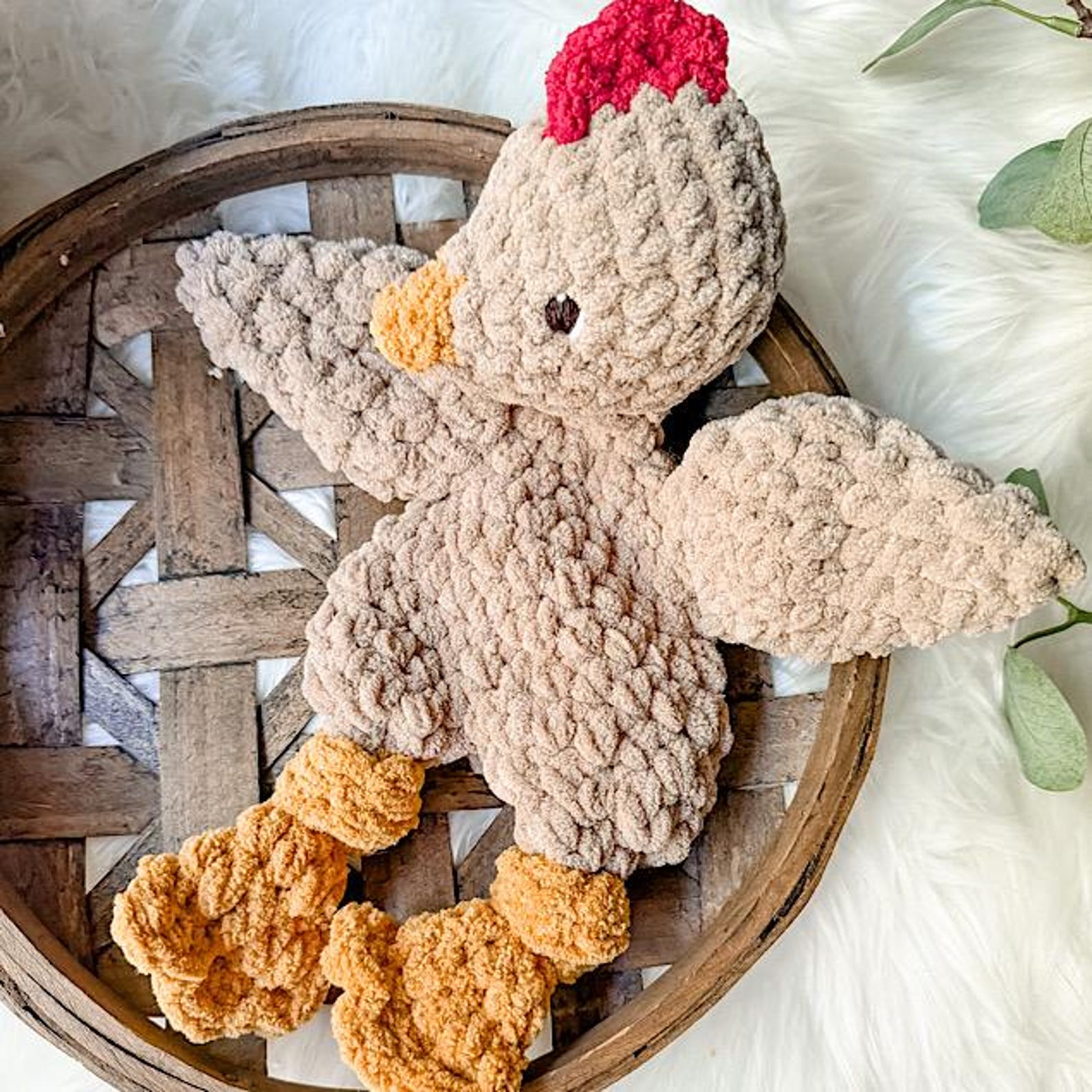 Chicken Lovey Snuggler, Farm Nursery Decor, Baby Cuddle Toy, Baby ...