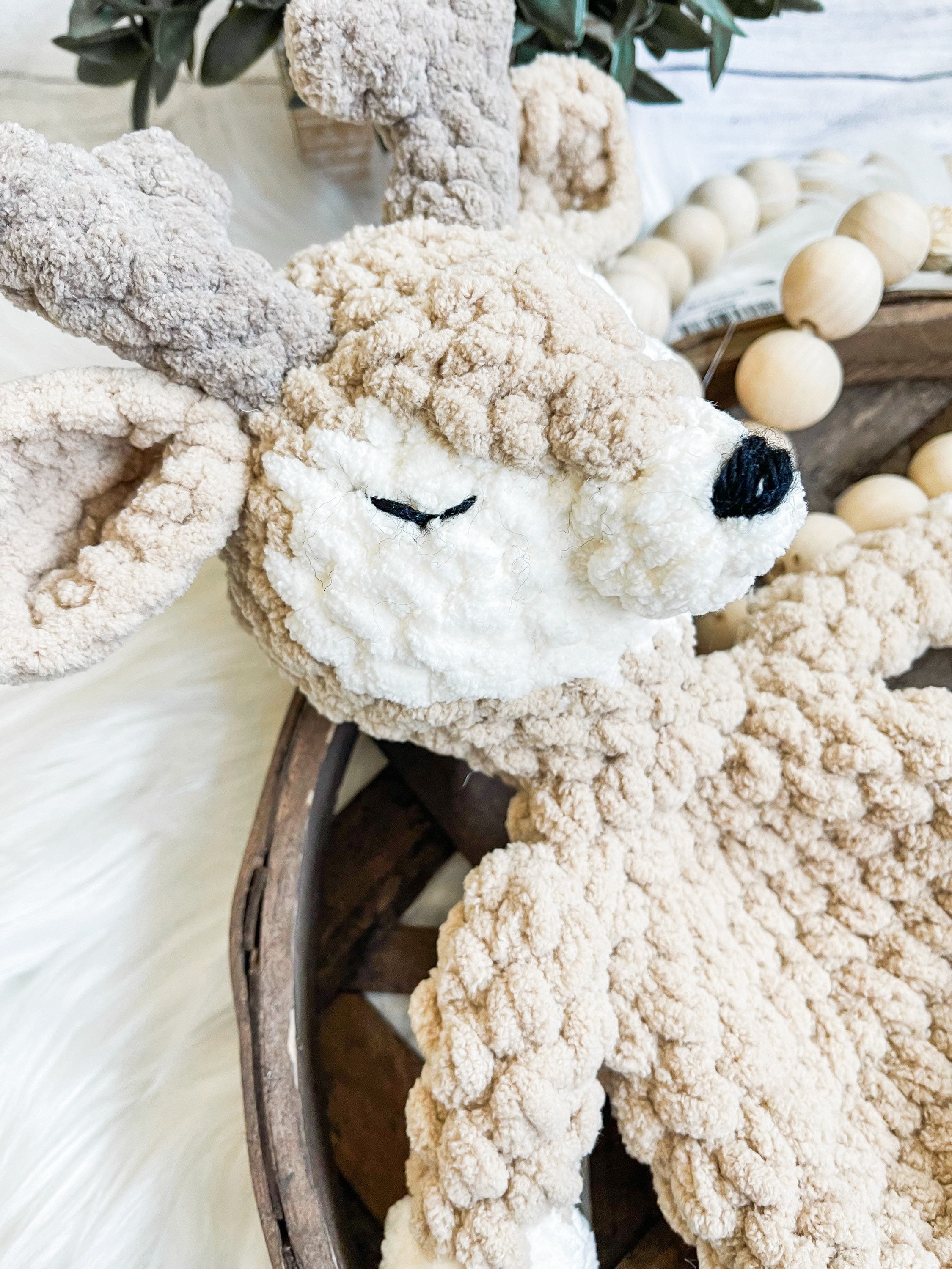 Deer Lovey Snuggler, Woodland Nursery Girl, Buck Lovey, Baby Lovey ...
