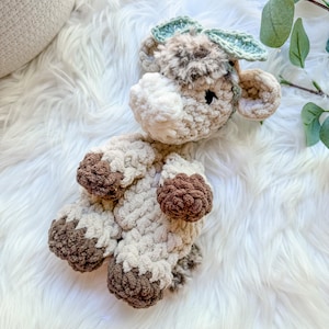 Mini Highland Cow Snuggler Lovey, Crochet Cow Stuffed Animal, Security ...