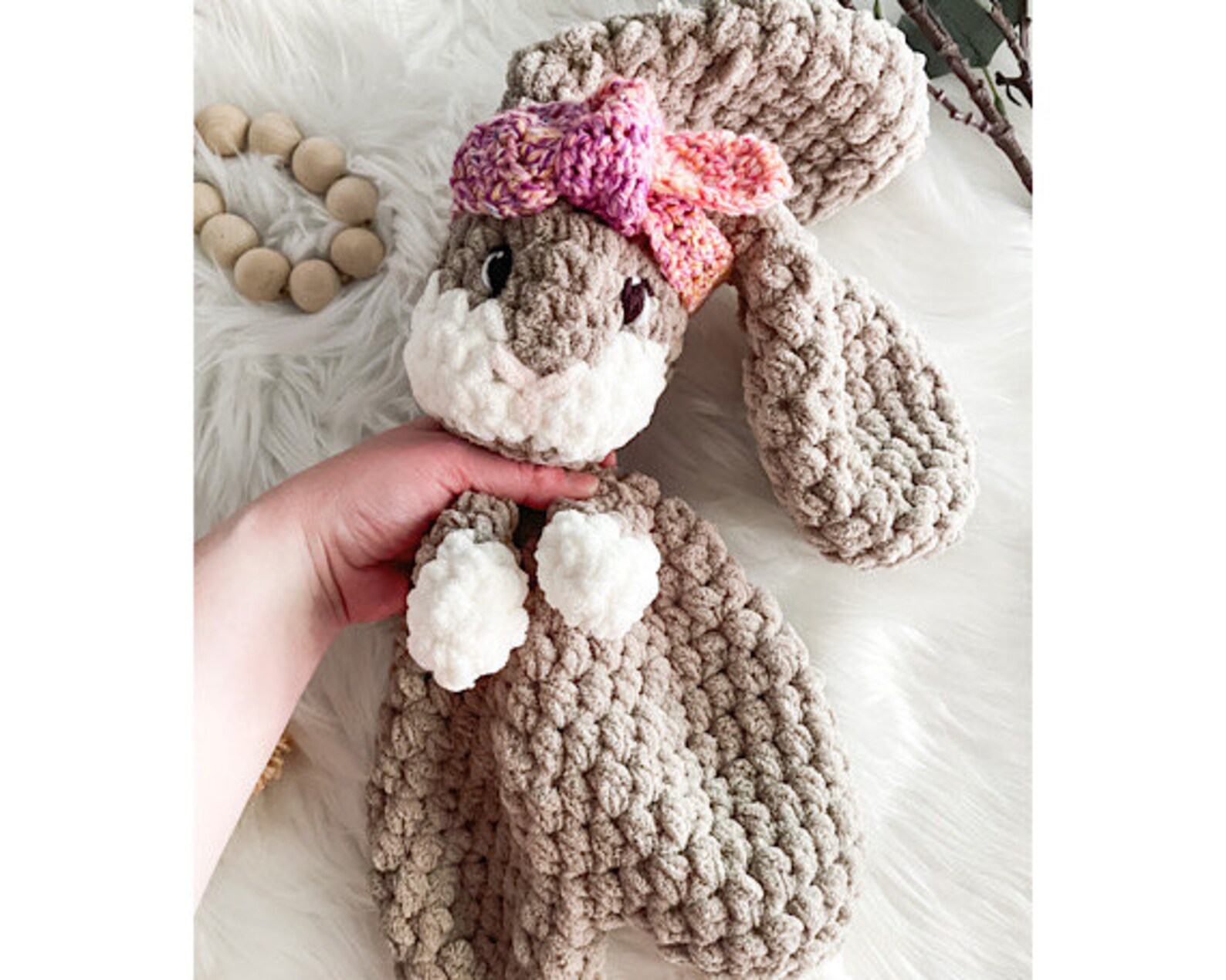 Brown Bunny Baby Lovey, Rabbit Lovey, Animal Lovey, Bunny Blanket ...