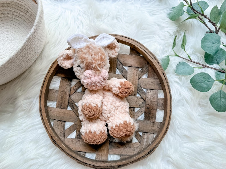 Mini Highland Cow Snuggler Lovey, Cow Stuffed Animal, Security Blanket ...