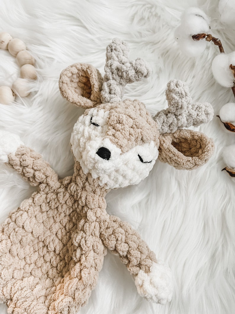 Deer Lovey Snuggler, Woodland Nursery, Buck Lovey, Baby Lovey Animal ...