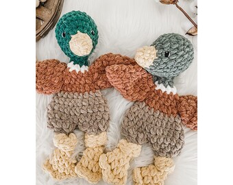 Mallard Duck Snuggler Lovey, Duck Nursery Decor, Baby Snuggle Animal ...