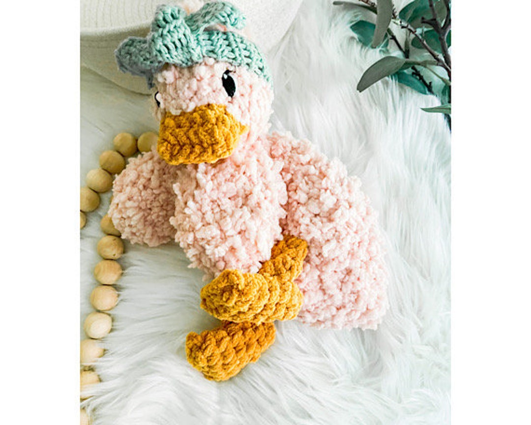 Duck Lovey Snuggler, Plush Della Duck, Stuffie, Baby Gift, Mallard Duck ...