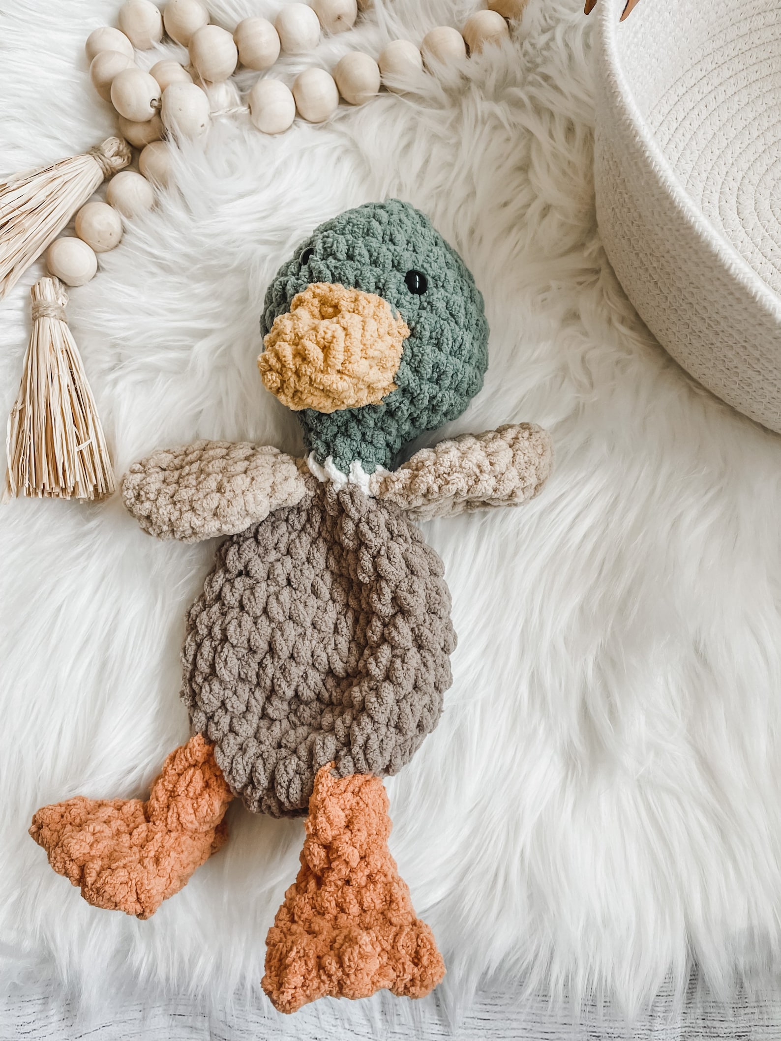 Mallard Duck Snuggler Lovey, Duck Nursery Decor, Baby Snuggle Animal ...