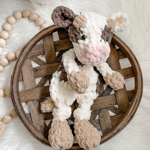 Cow Baby Lovey Toy, Cow Farm Animal Nursery Decor, Baby Lovey Blanket ...