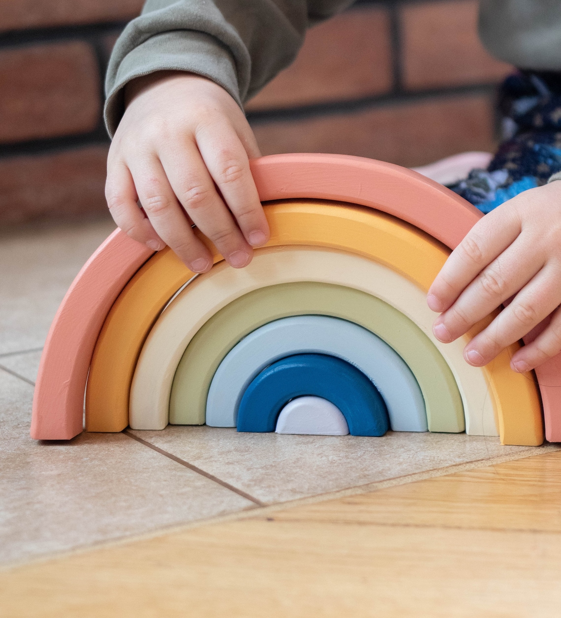 Wooden Rainbow Toys Rainbow Stacking Toy Wooden Rainbow | Etsy