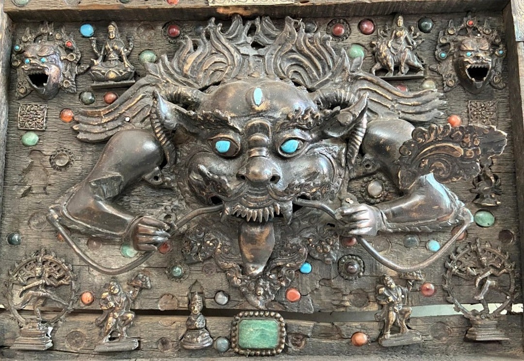 Antique Rare Bronze Yali Face Figure Old Hand Carved Beautiful - Etsy