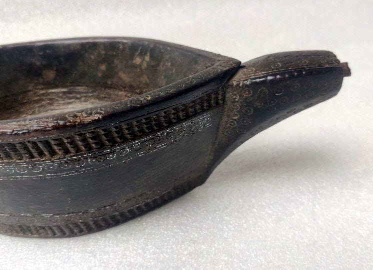 Antique Indian Wooden Designed Grinder Kharal Pot Mortar Old Fine Hand ...