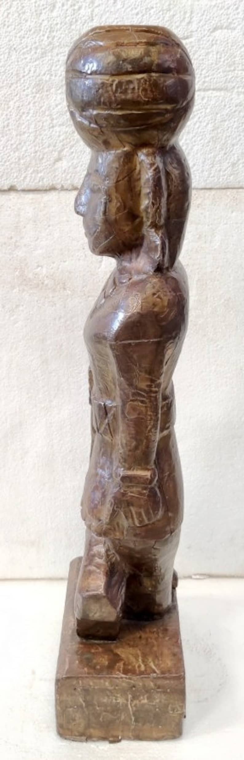 Antique Rare Wooden Man Statue Figurine Old Fine Hand Carved - Etsy
